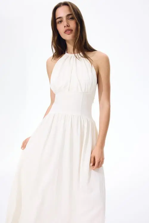 H&m Ruched Halterneck Dress