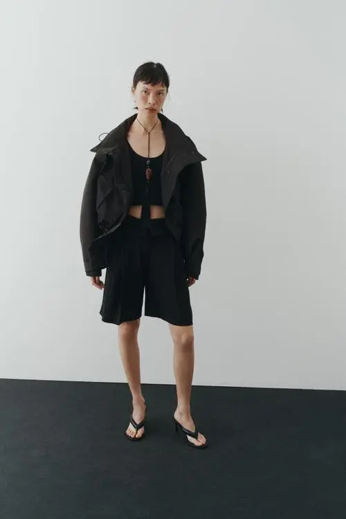 H&m Foldover-waist Bermuda Shorts