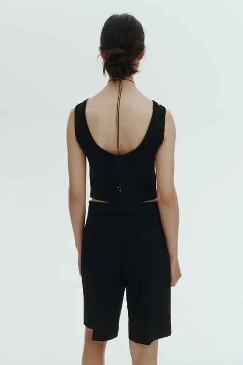 H&m Foldover-waist Bermuda Shorts