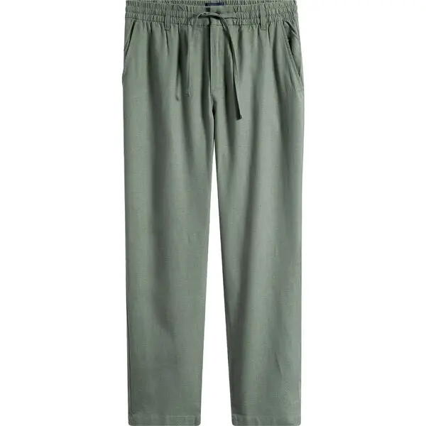 Mack Weldon Straight Leg Linen Blend Drawstring Pants - Cactus