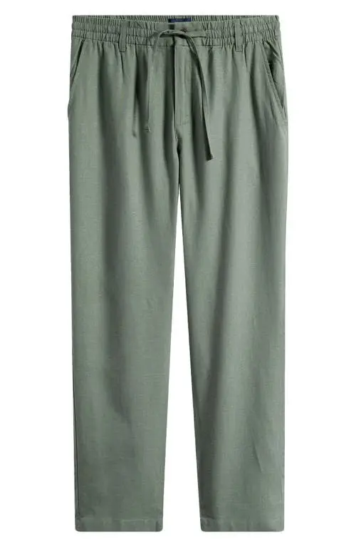Mack Weldon Straight Leg Linen Blend Drawstring Pants - Cactus