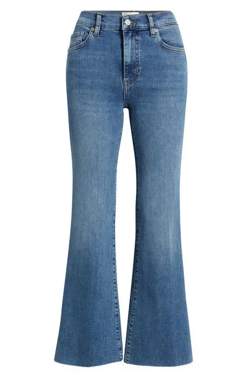 FRAME Pixie Icon Raw Hem Flare Leg Jeans - Gossamer