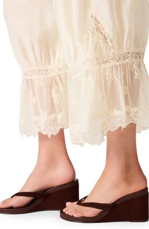 Steve Madden Easten Lace Detail Drawstring Pants