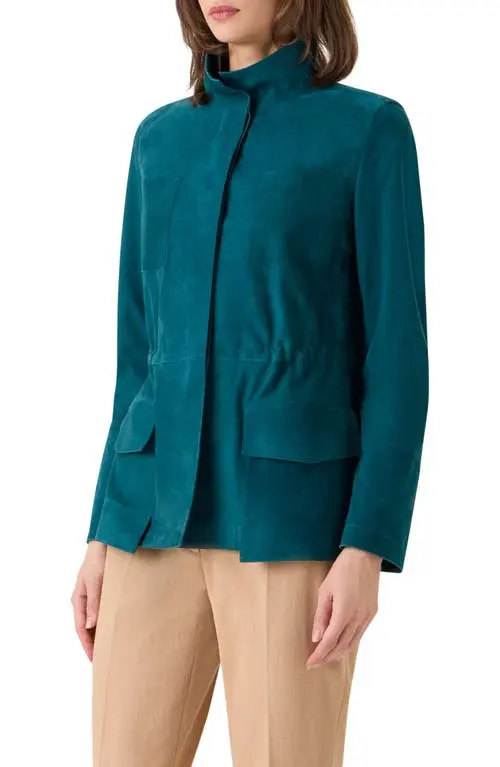 Akris Suede Utility Jacket