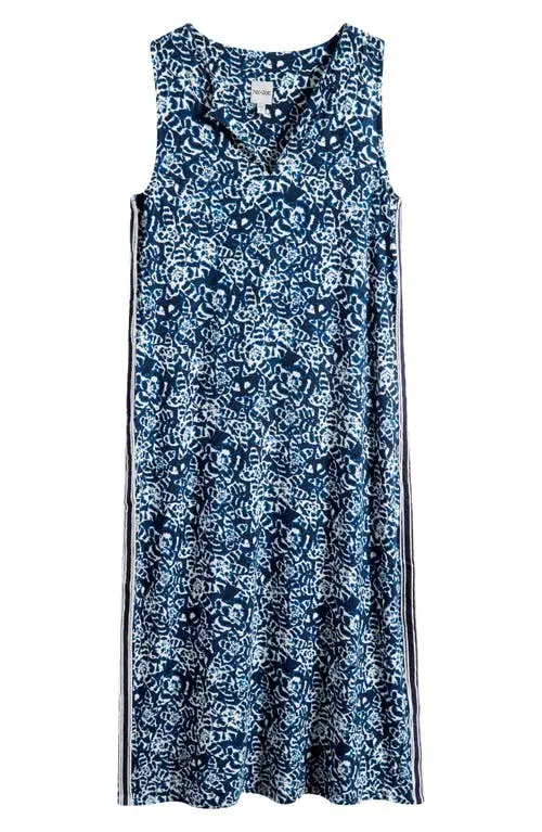 NIC+ZOE Shibori Lily Print Sleeveless Midi Dress