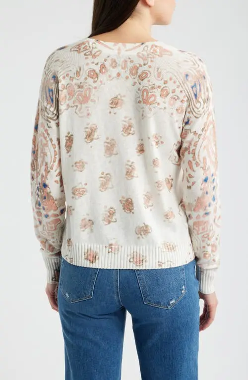 NIC+ZOE Paisley V-neck Sweater