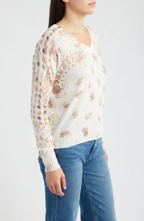 NIC+ZOE Paisley V-neck Sweater