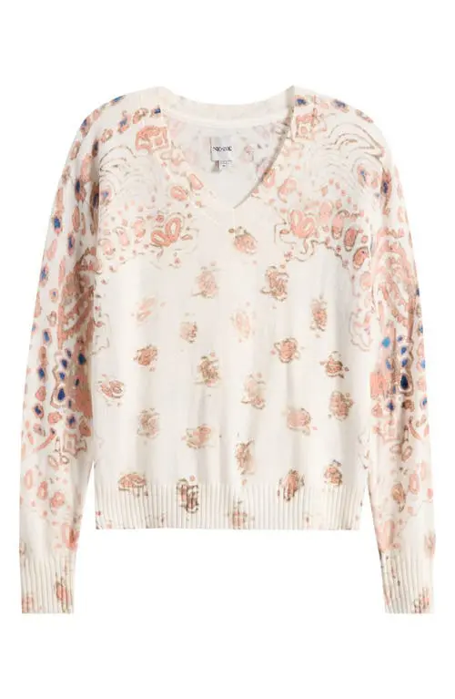 NIC+ZOE Paisley V-neck Sweater