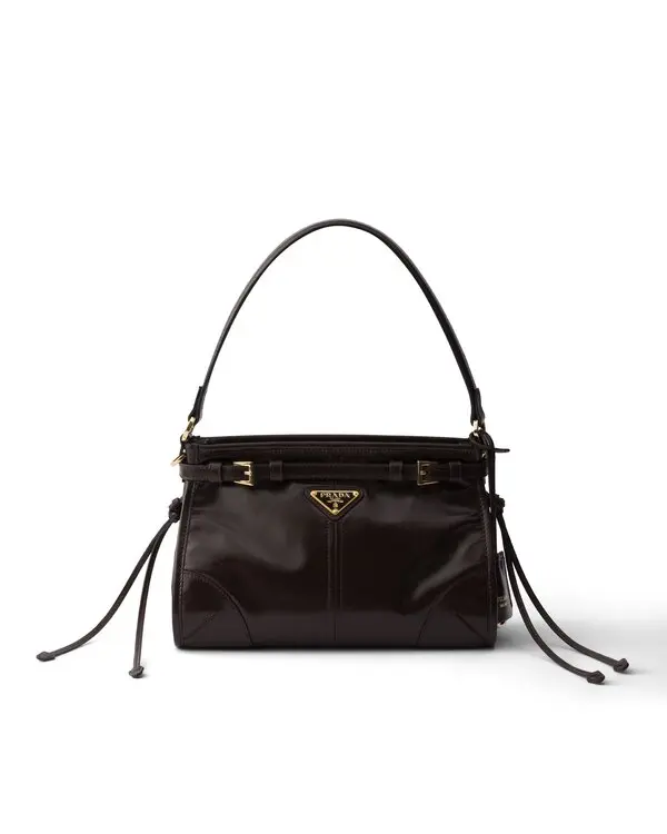 Prada Bonnie Small Leather Handbag - Brown