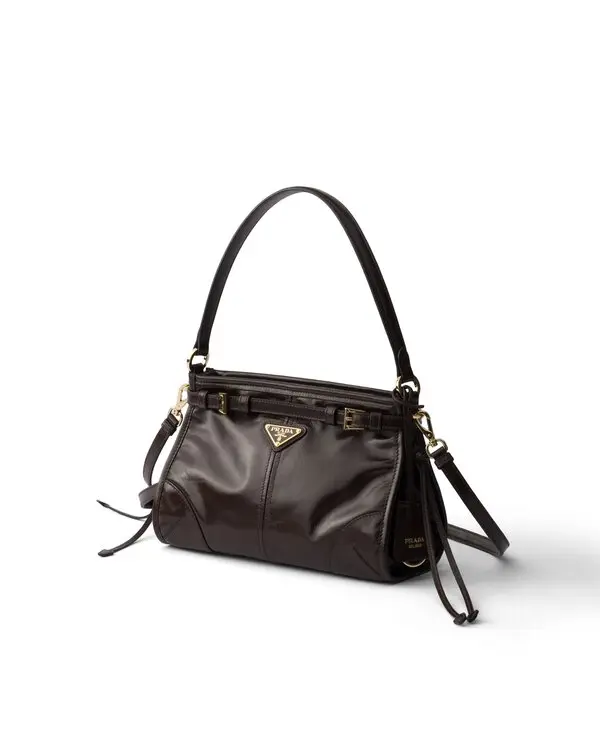 Prada Bonnie Small Leather Handbag - Brown