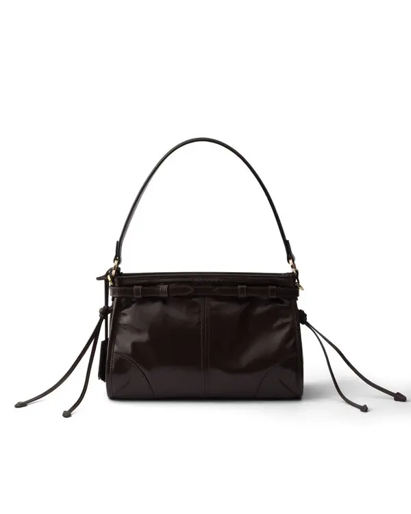 Prada Bonnie Small Leather Handbag - Brown