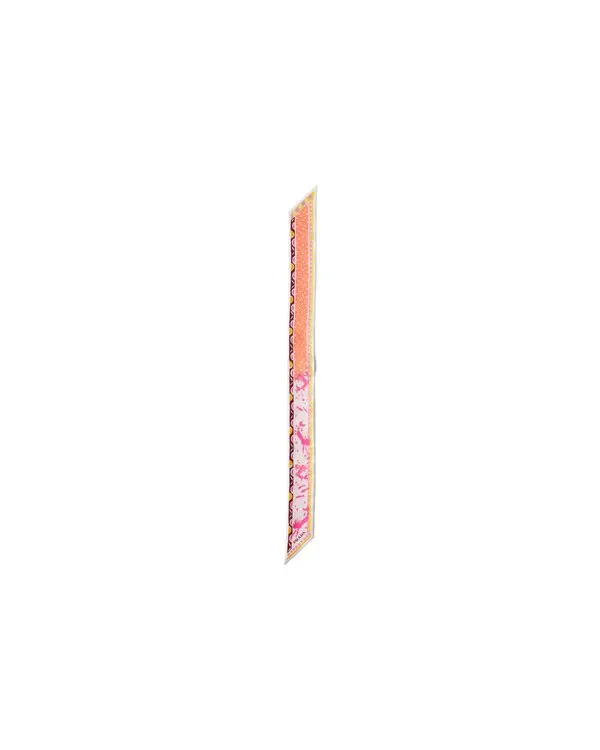 Prada Printed Silk Twill Skinny Scarf