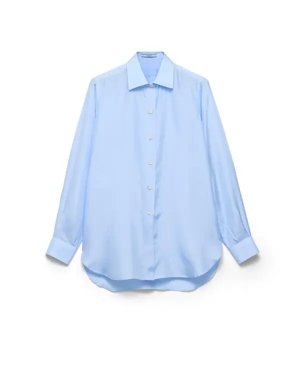 Prada Silk Poplin Shirt - Light Blue