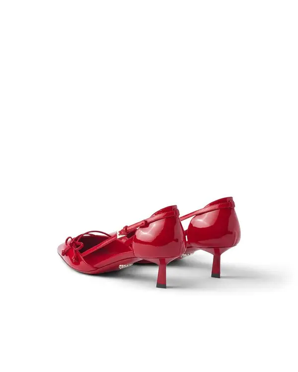Prada Open Side Patent Leather Pumps
