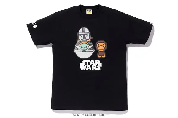 A BATHING APE X Star Wars The Child Cargo Baby Milo Tee Shirt - Black