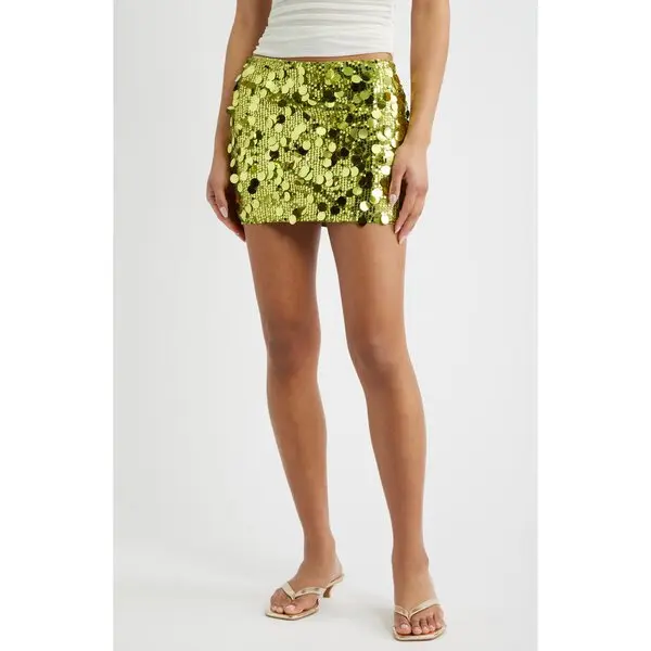 Princess Polly Sequin & Paillette Mini Skirt