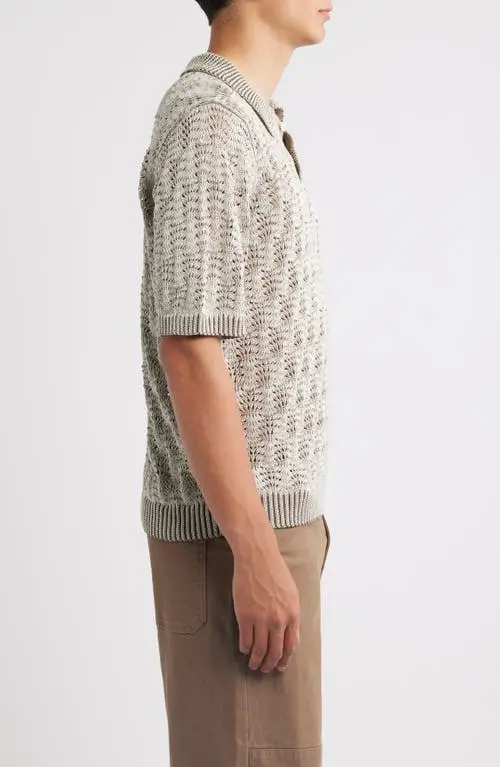 CORRIDOR Cable Lace Stitch Pima Cotton Polo