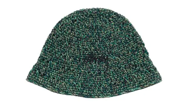 StÜssy Hemp Stock Knit Bucket Hat - Multi Green