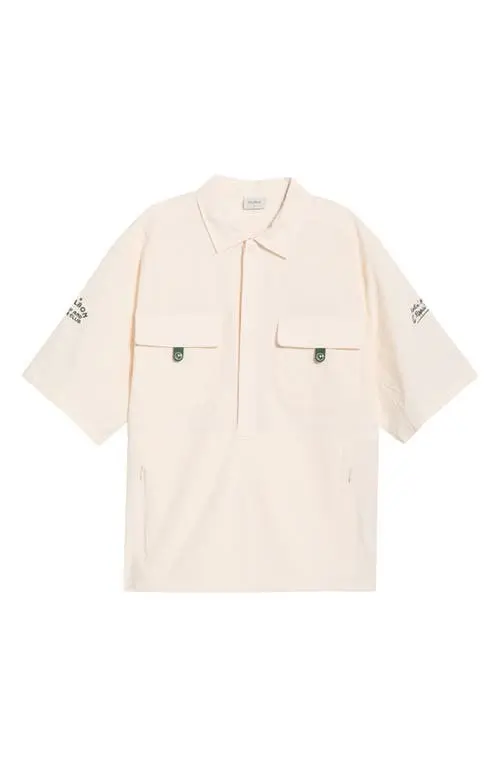 MALBON Bass Club Seersucker Popover Windshirt - Ivory