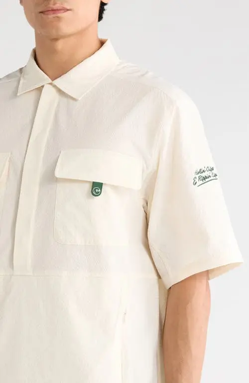 MALBON Bass Club Seersucker Popover Windshirt