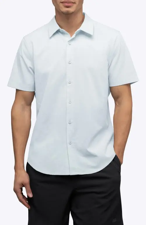 CUTS Crossover Performance Short Sleeve Button-up Shirt - White