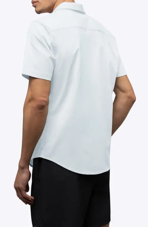 CUTS Crossover Performance Short Sleeve Button-up Shirt - White