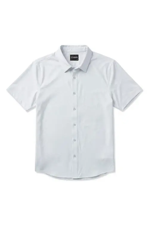 CUTS Crossover Performance Short Sleeve Button-up Shirt - White