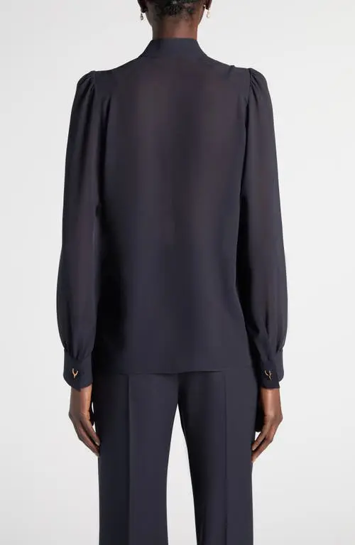 Alexander McQueen Wishbone Silk Crêpe De Chine Button-up Shirt