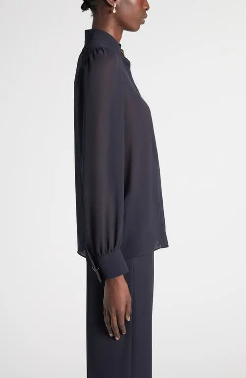 Alexander McQueen Wishbone Silk Crêpe De Chine Button-up Shirt