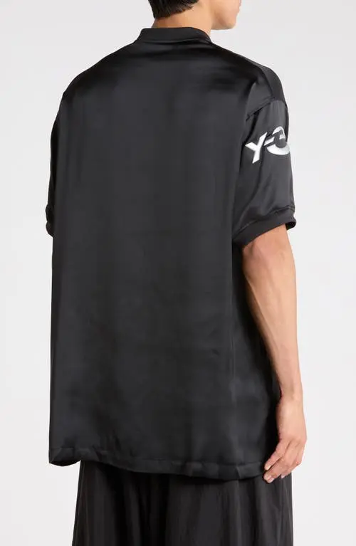 Y3 Liquid Logo Satin Jersey T-shirt