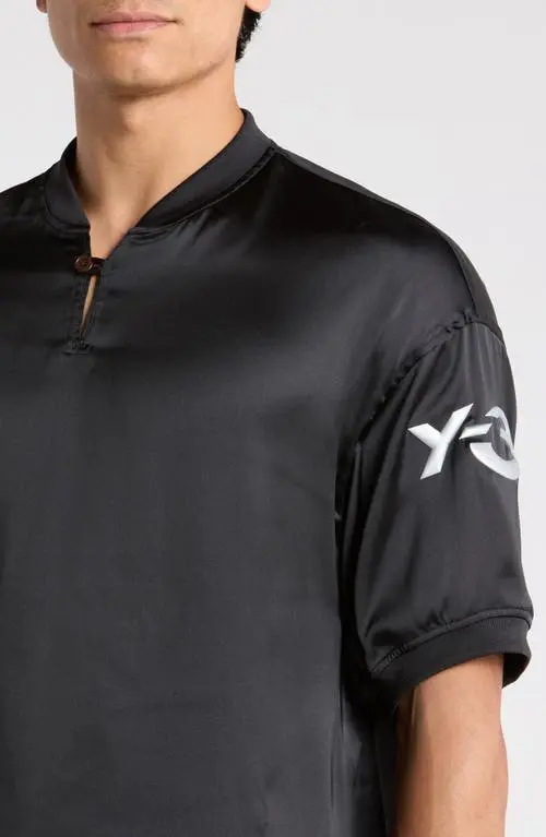 Y3 Liquid Logo Satin Jersey T-shirt
