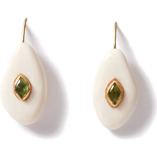 Chan Luu Pebble Drop Earrings With And 18k Gold Inlays