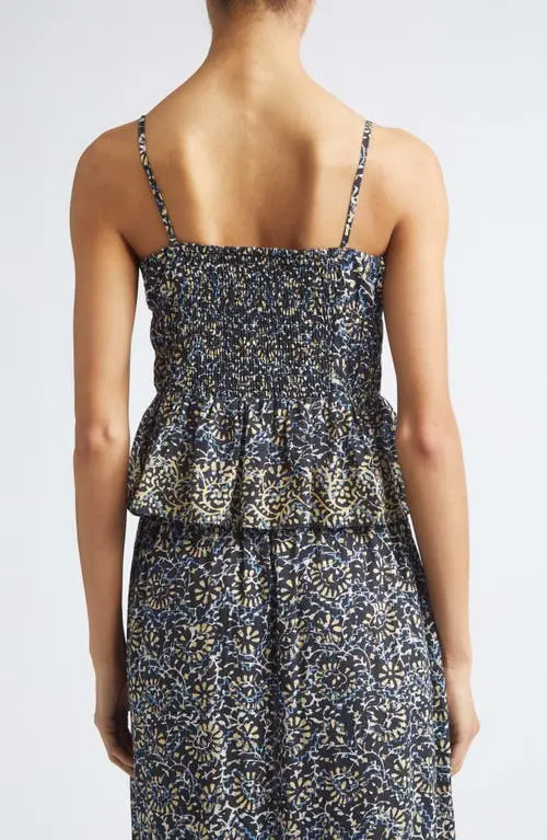 Ulla Johnson Anya Smocked Peplum Camisole