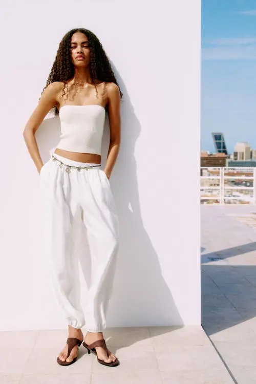 H&m Balloon Trousers - Ivory