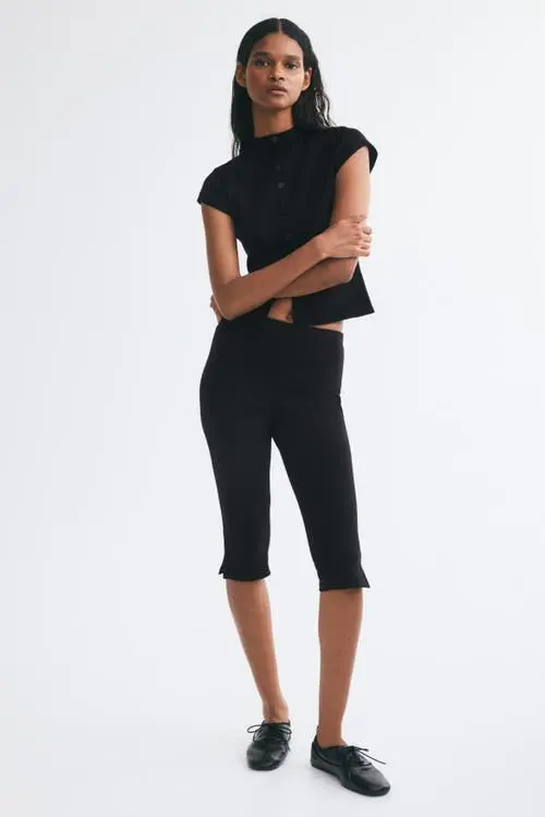 H&m Ponte Di Roma Capri Trousers - Black