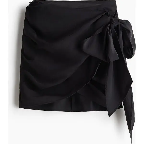 H&m Draped Wrap Skirt