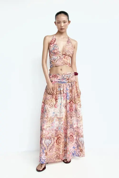 H&m Ruched-waist Halterneck Top