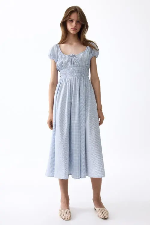 H&m Smocked-waist Midi Dress
