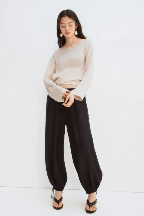 H&m One-shoulder Tie-detail Top