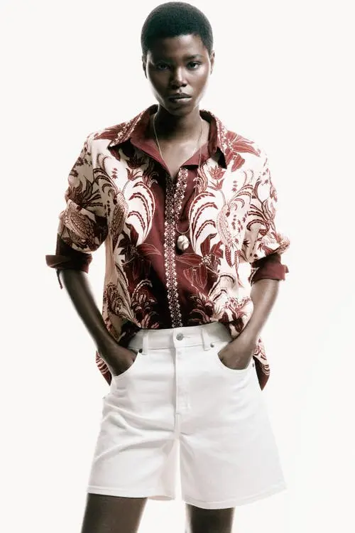 H&m Oversized Printed Shirt