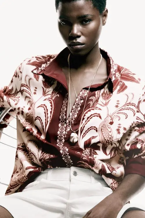 H&m Oversized Printed Shirt