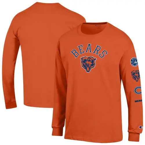 Champion Chicago Bears Seal Long Sleeve T-shirt - Orange