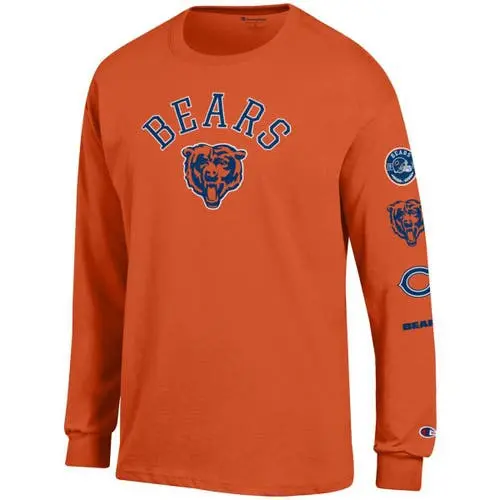 Champion Chicago Bears Seal Long Sleeve T-shirt - Orange