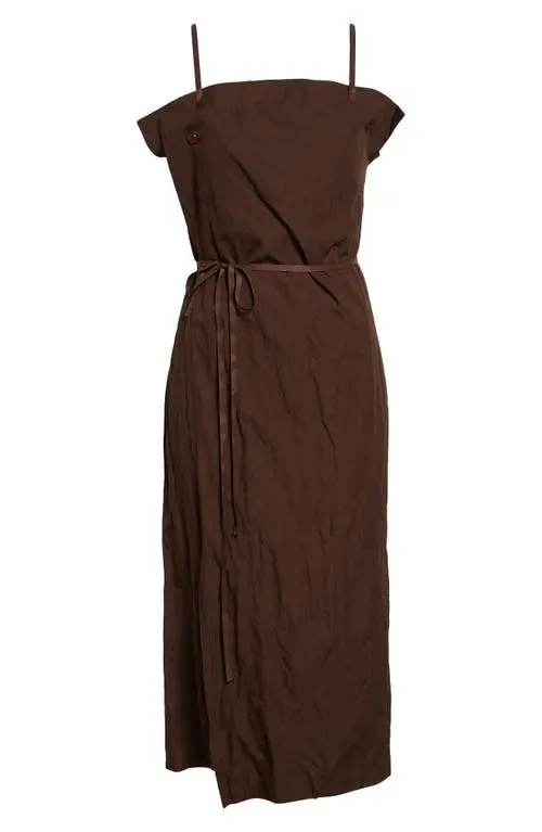 Ossou Shore Apron Wrap Midi Dress