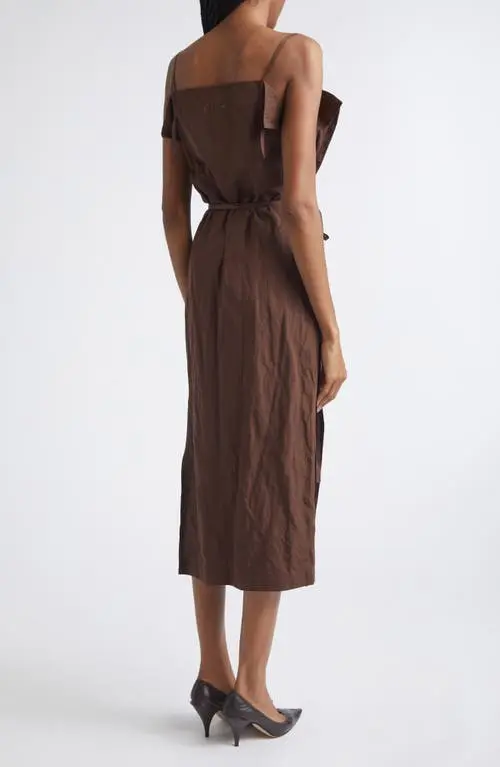 Ossou Shore Apron Wrap Midi Dress