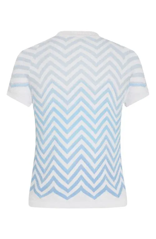MILLY Kaira Metallic Stripe Crewneck Sweater