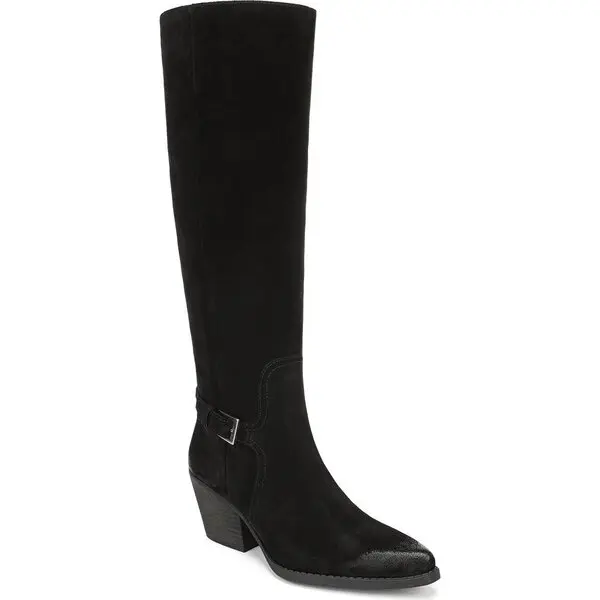 Sam Edelman Wren Buckle Knee High Boot - Black