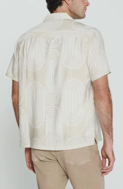 7 Diamonds Adrien Geometric Print Camp Shirt