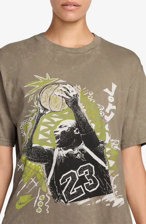 JORDAN Flight Cotton Graphic T-shirt - 247 Khaki/sail