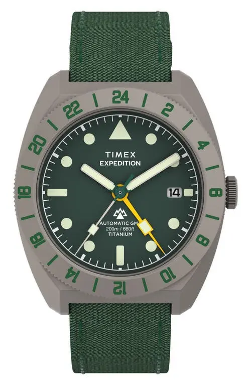 Timex® Expedition Pioneer Gmt Automatic Webbing Strap Watch